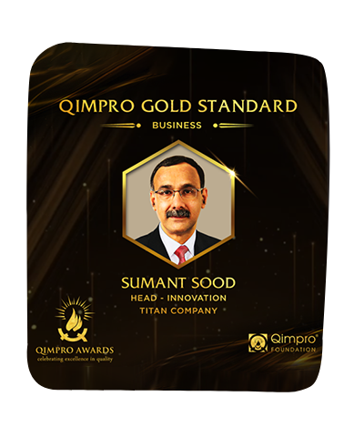 Sumant Sood, Head- Innovation, Titan wins at Qimpro Awards 2022 | Titan Company